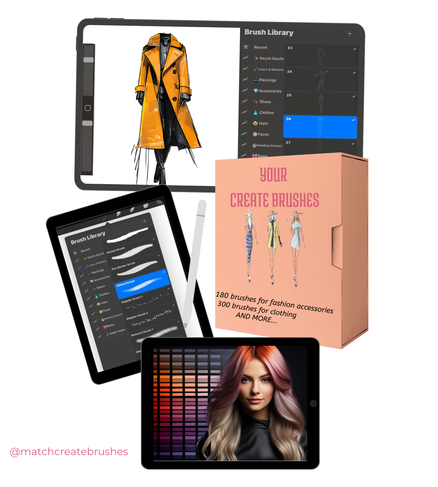 procreate Fashion – Match create brushes